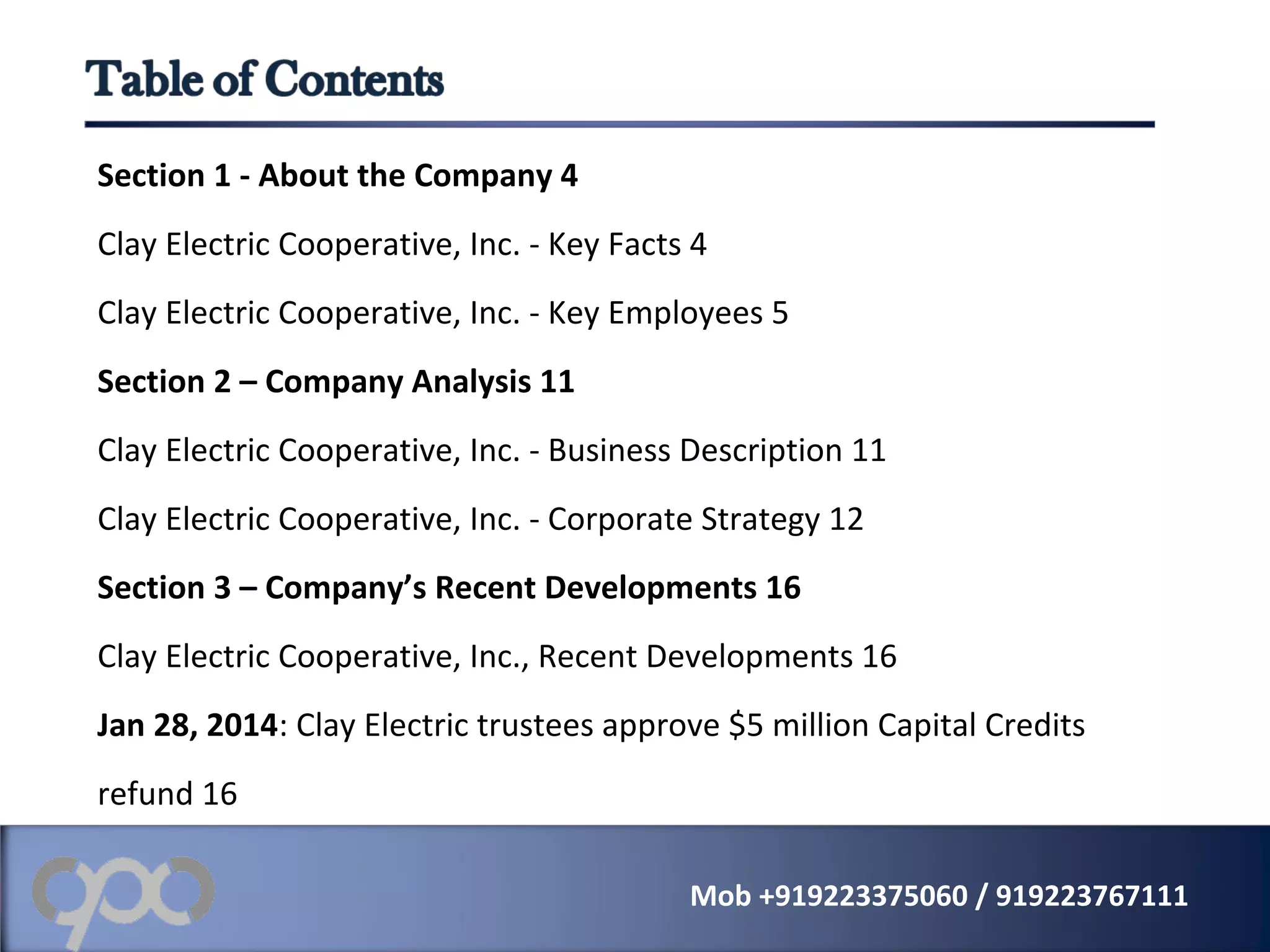 Clay electric cooperative, inc. strategic swot analysis review | PPT