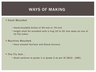 Clay Fly Ash Bricks | PPTX
