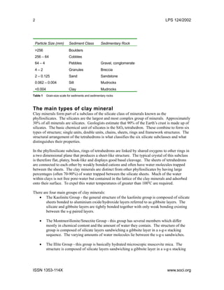 Clay in rocks | PDF