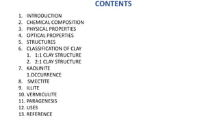 Clay mineral(mineralogy) | PPTX