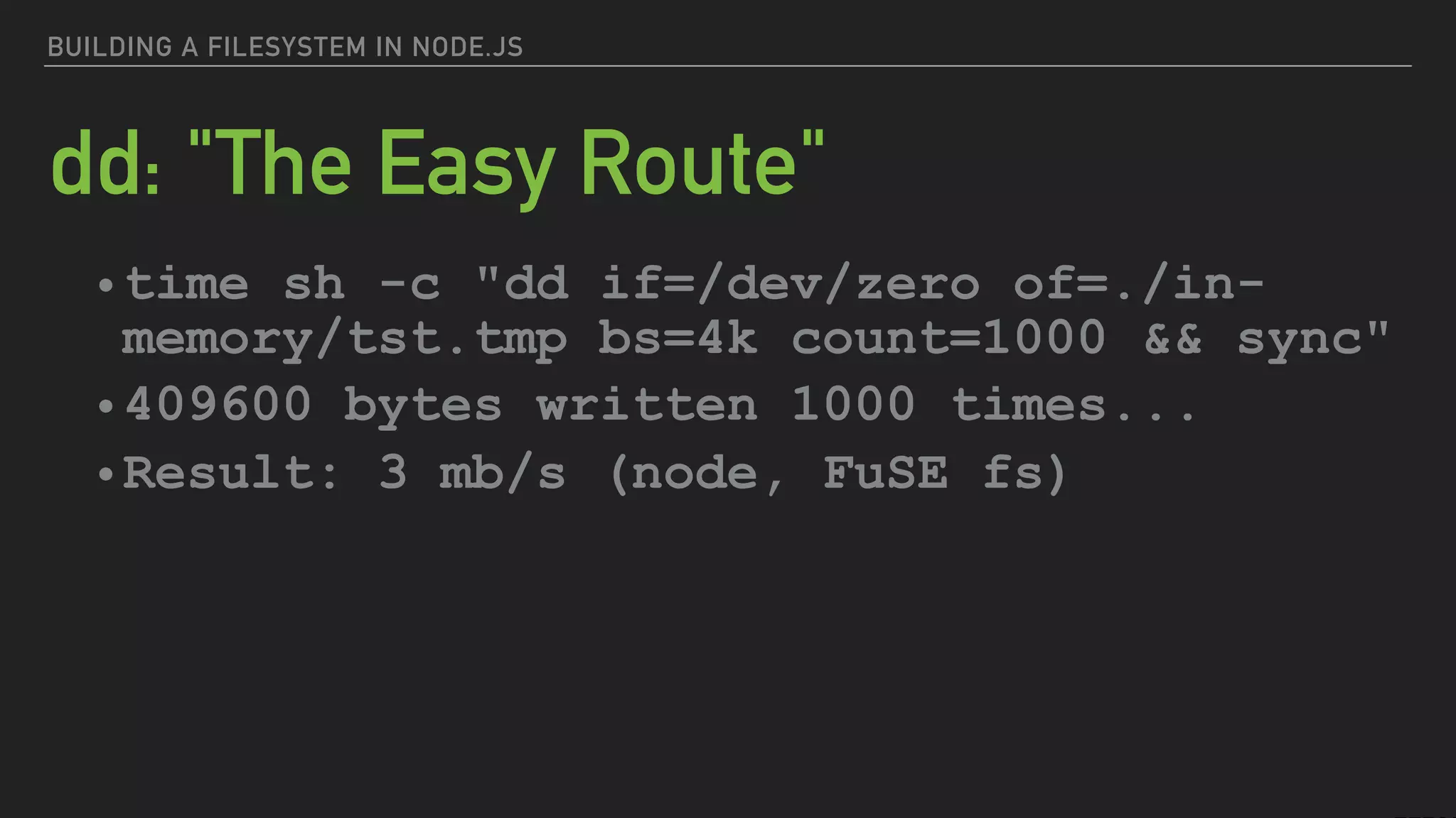 Building a userspace filesystem in node.js