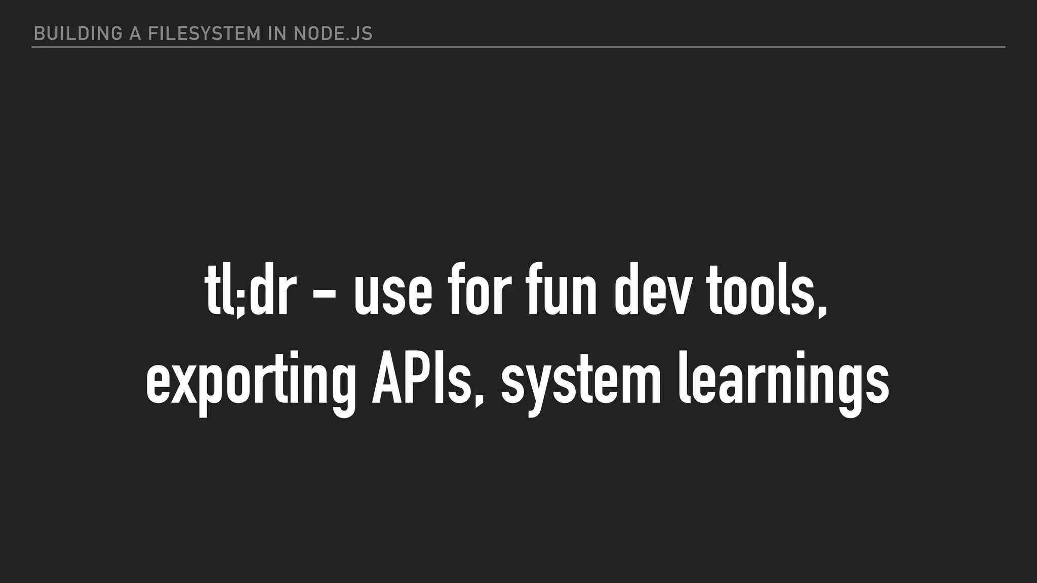 Building a userspace filesystem in node.js