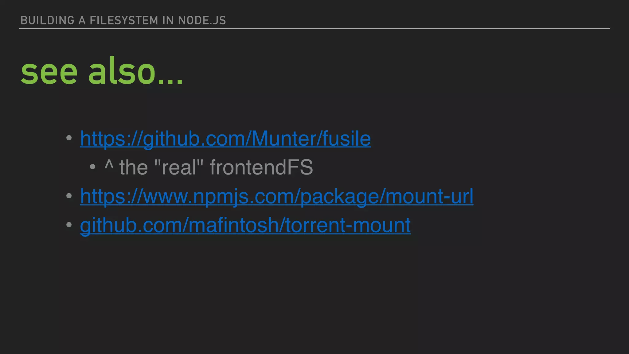 Building a userspace filesystem in node.js