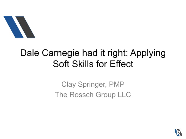 Clay Springer Soft Skills RestonLuncheon Presentation 15 Jan 14 | PDF ...