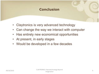 Claytronics: Nanotechnology beyond imagination | PPTX | Physics | Science