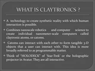 Claytronics | PPT