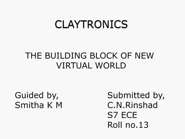 Claytronics | PPT | Programming Languages | Computing