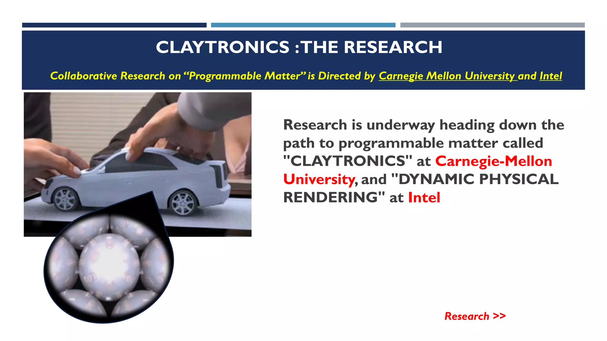 Claytronics | Programmable Matter | PPT | PDF