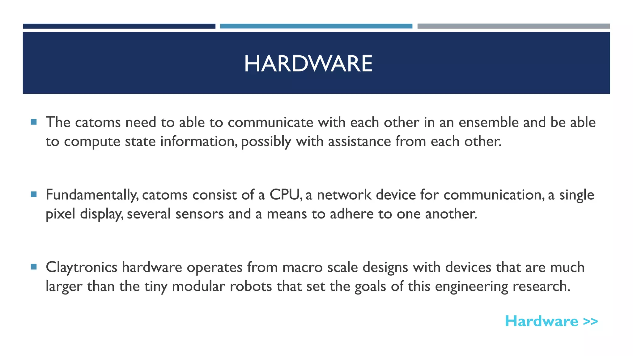 Claytronics | Programmable Matter | PPT | PDF
