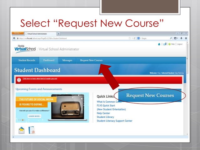 Adding CVA classes to your FLVS account | PPT