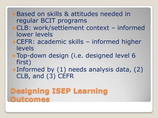 CLB & CEFR Informed Creation of Learning Outcomes | PPTX
