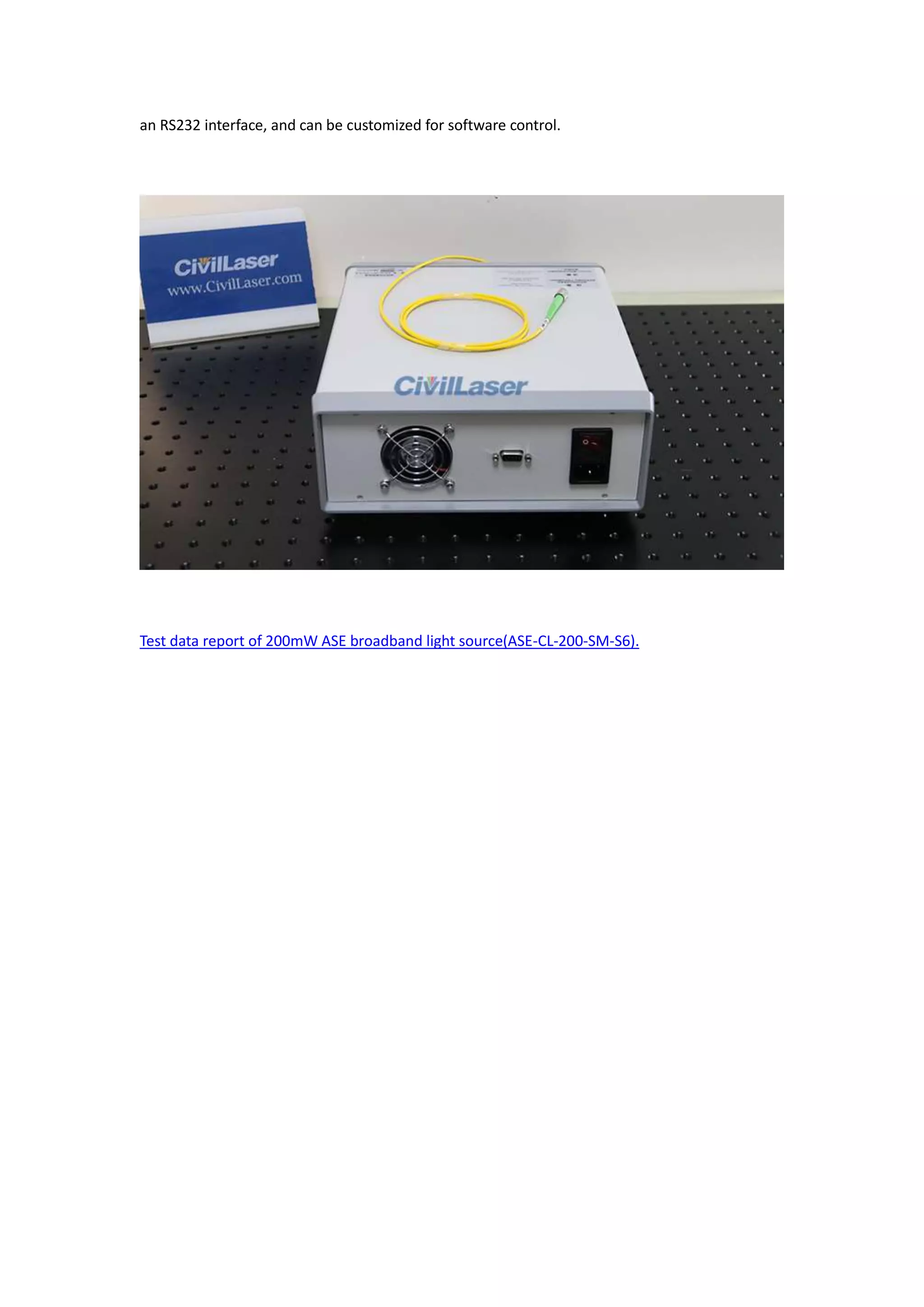 C+L Band SM ASE Broadband Light Source | DOCX