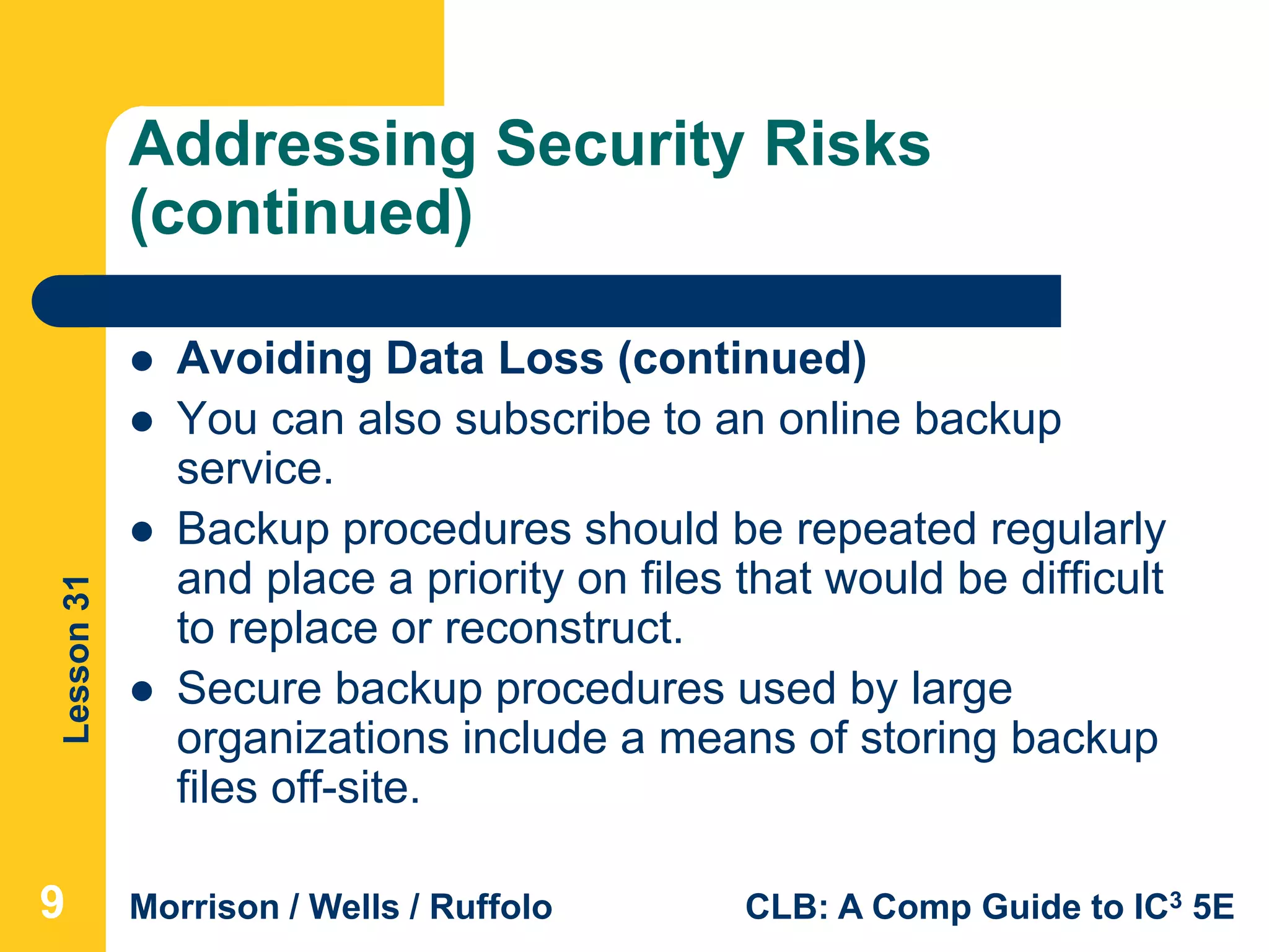 Computer Literacy Lesson 31 | PPT