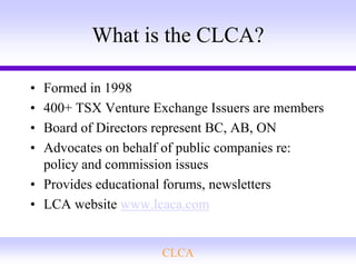 CLCA Presentation - June 25, 2010 | PPTX