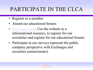 CLCA Presentation - June 25, 2010 | PPTX