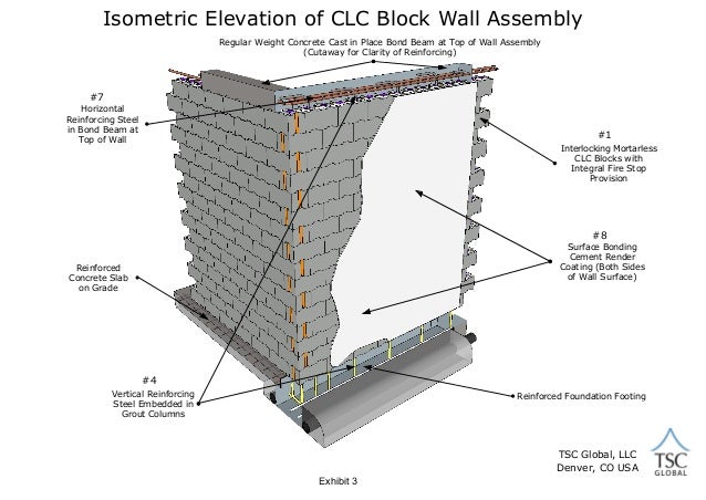 CLC Block Wall Assembly-Not for Construction Use
