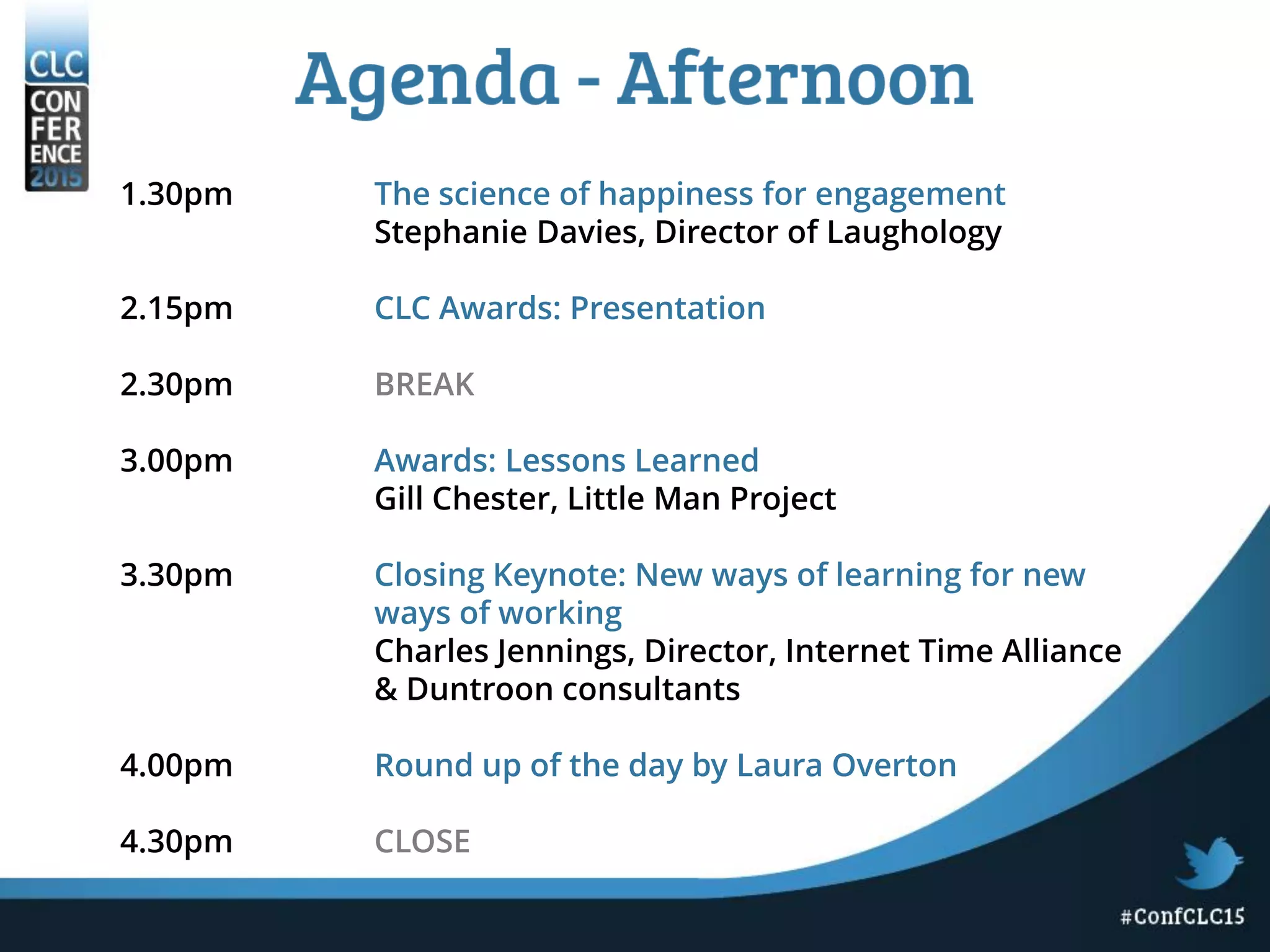 CLC Conference opening and closing slides | PPT
