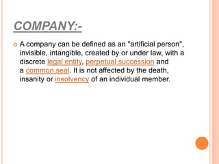 formation of a company | PPTX