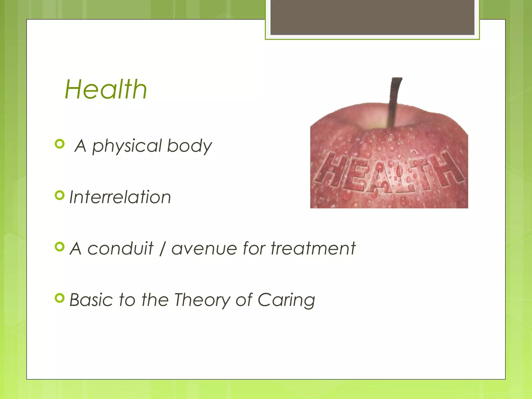 Theory of Human Caring | PPT