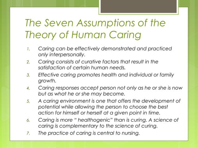 Theory of Human Caring | PPT
