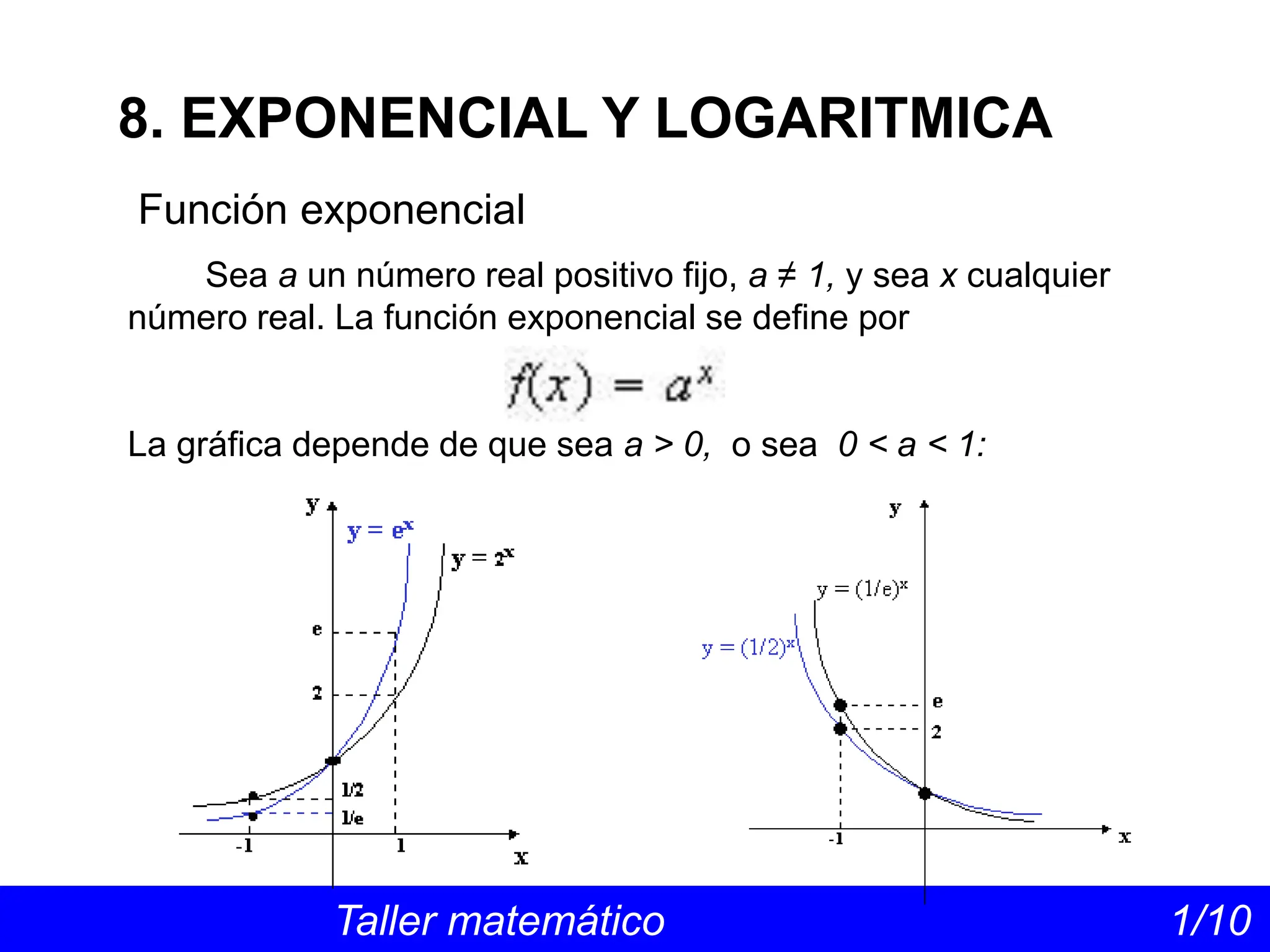 Funciones exponencial y Funciones logarítmica | PPT | Physics | Science
