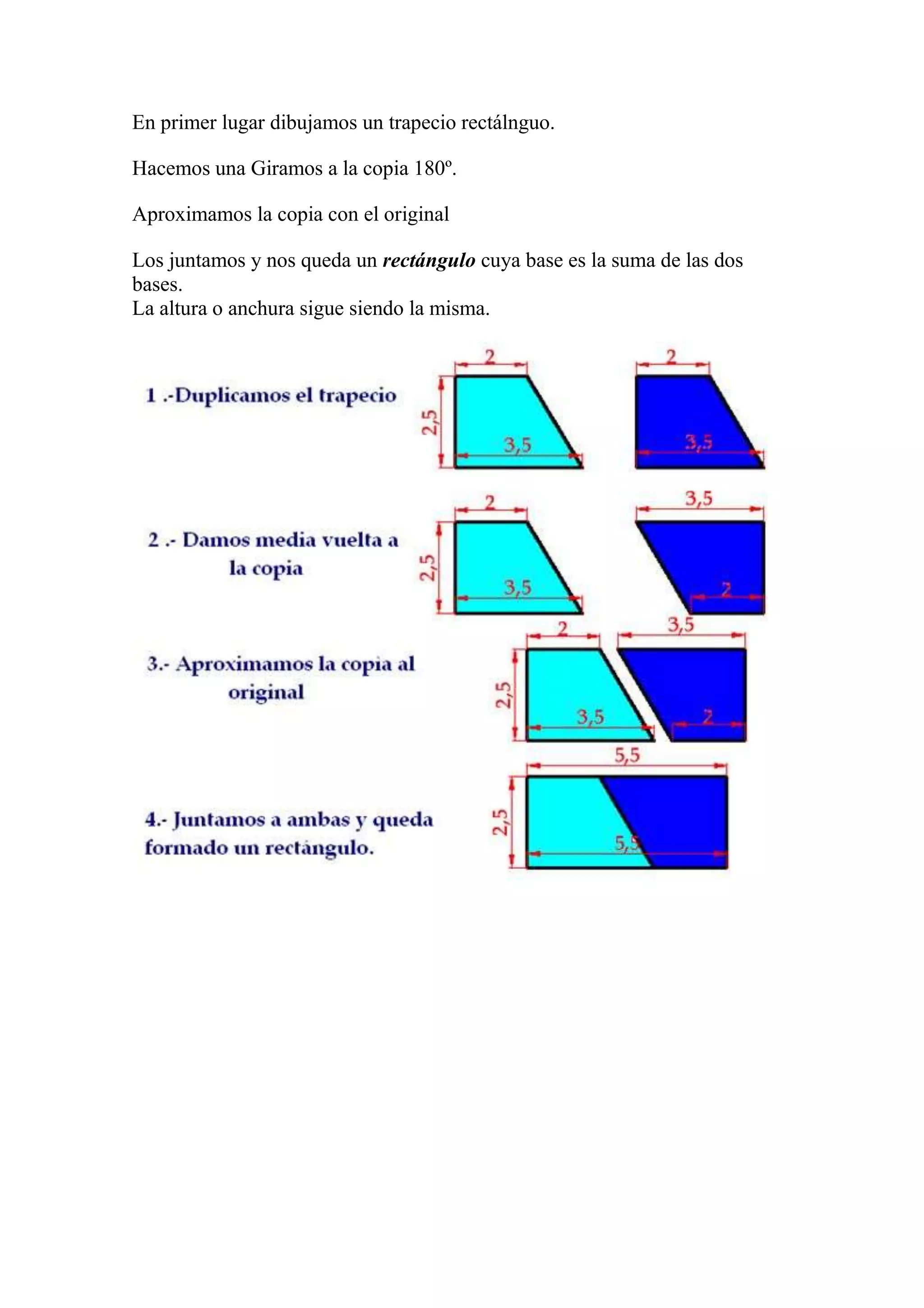 Cálculo del área del trapecio | DOCX