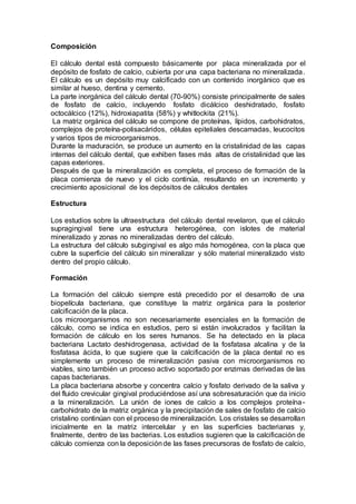 Cálculo dental Periodoncia | DOCX