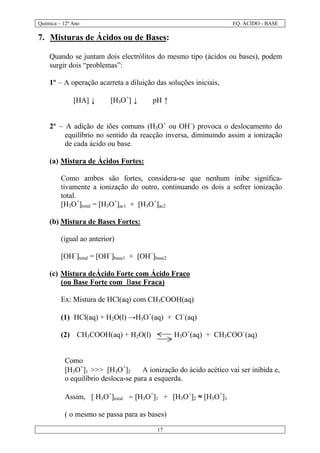 Cálculo de ph de bases e ácidos fracos | PDF