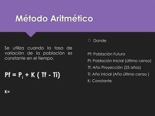 Proyección Poblacional, fórmulas y cálculos | PPTX