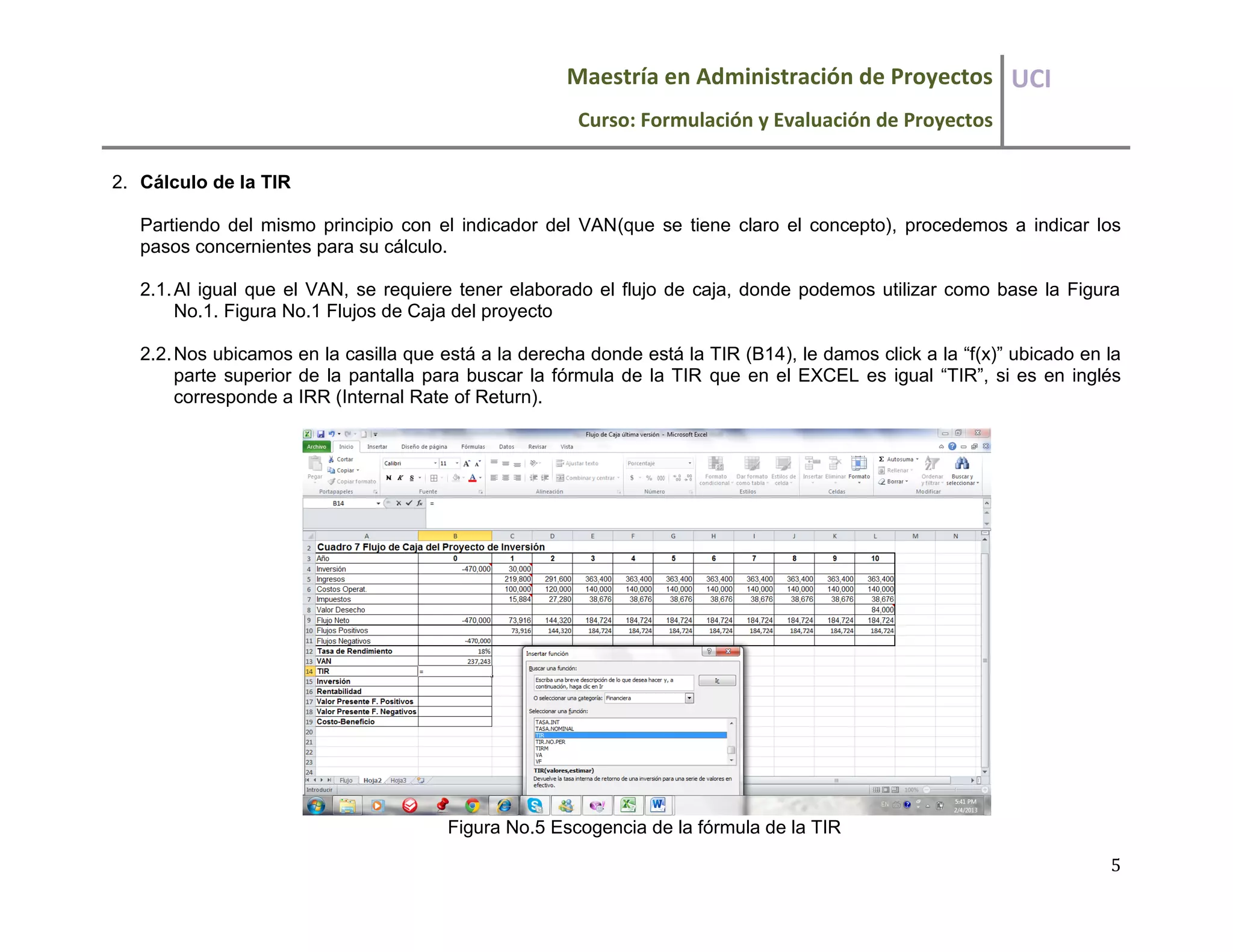 Cálculo VAN, TIR, Rentabilidad y Costo Beneficio con EXCEL.pdf