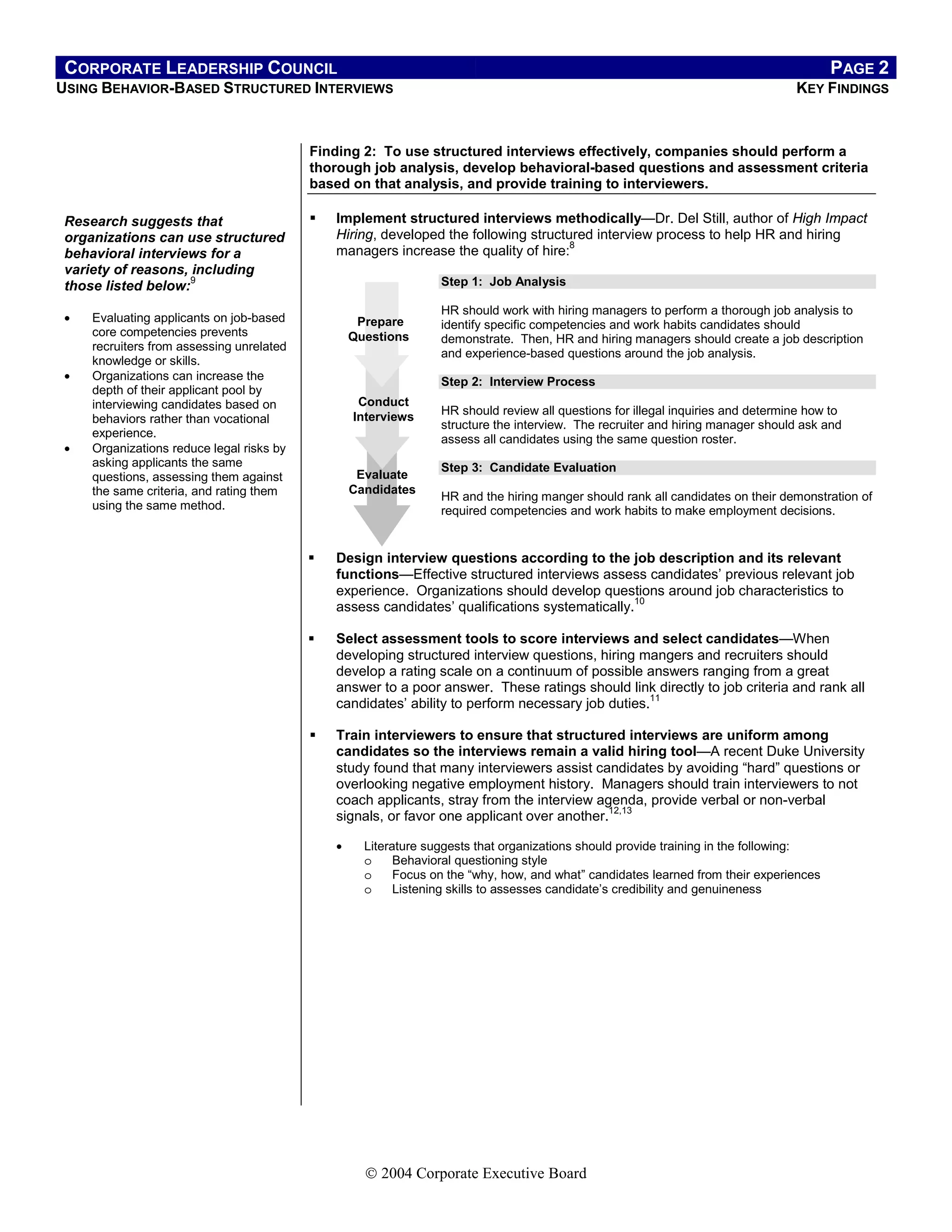 Classic Behavior_Based_structured_interviews | PDF