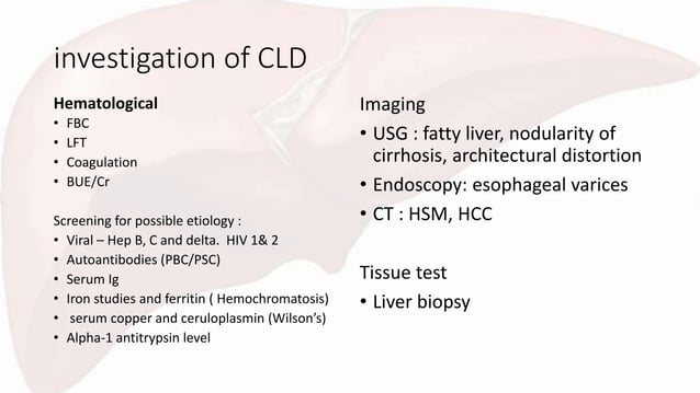 CLD Diagnosis and management………………..pptx | Digestive Disorders ...