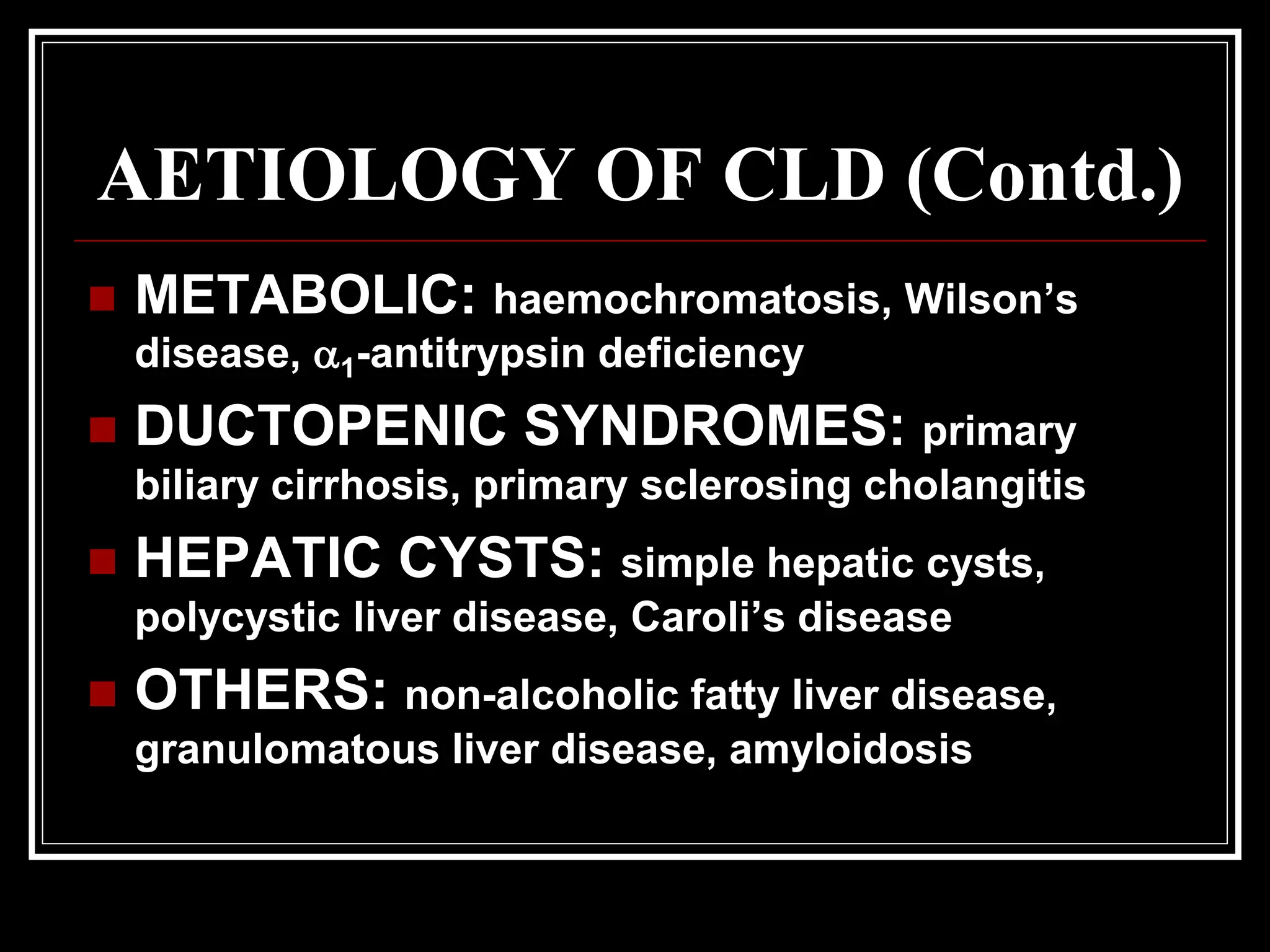 Chronic Liver Disease By Dr. Ememena for Medical Students | PPT