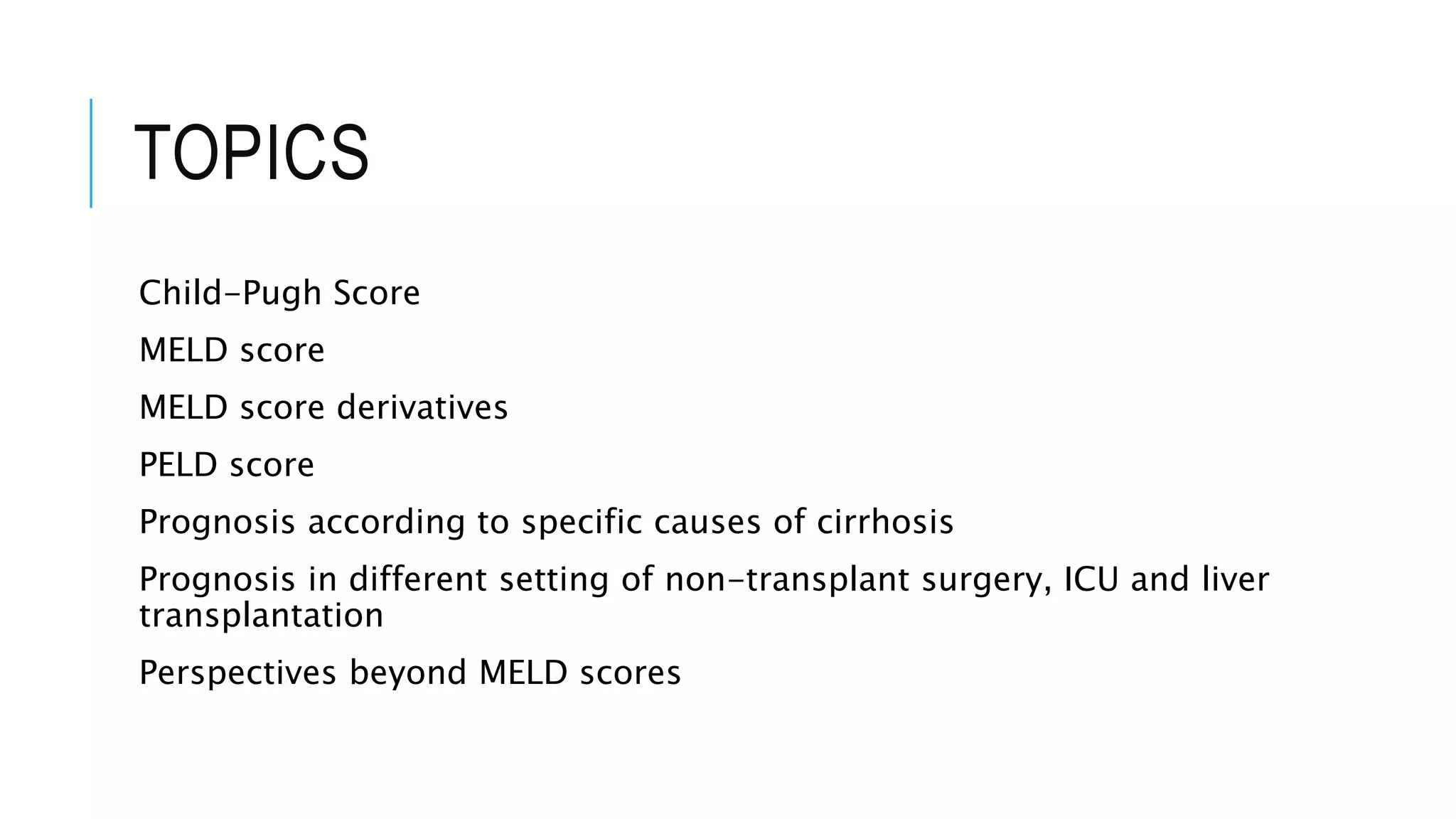 Scoring in liver disease | PPTX