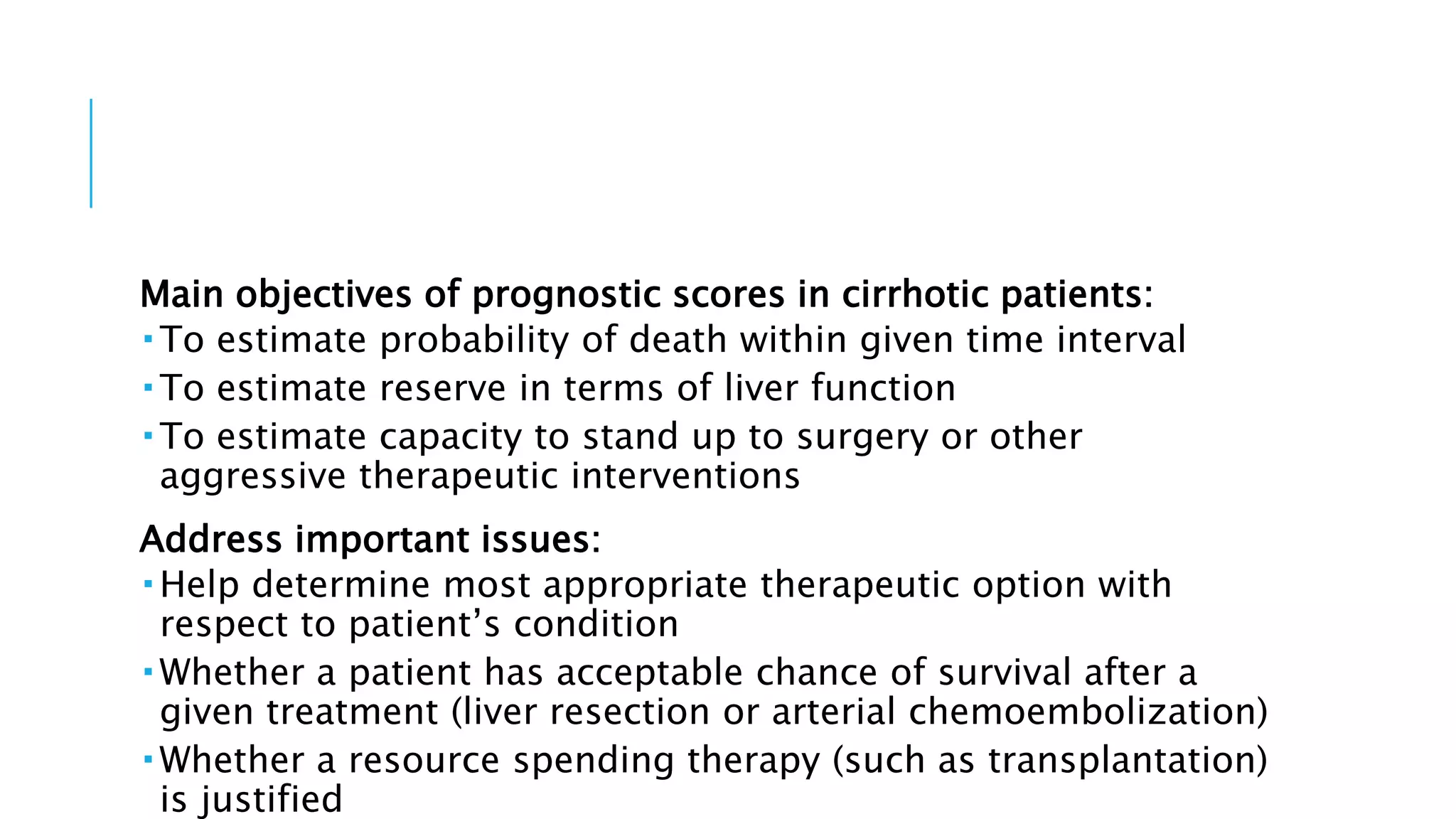 Scoring in liver disease | PPTX