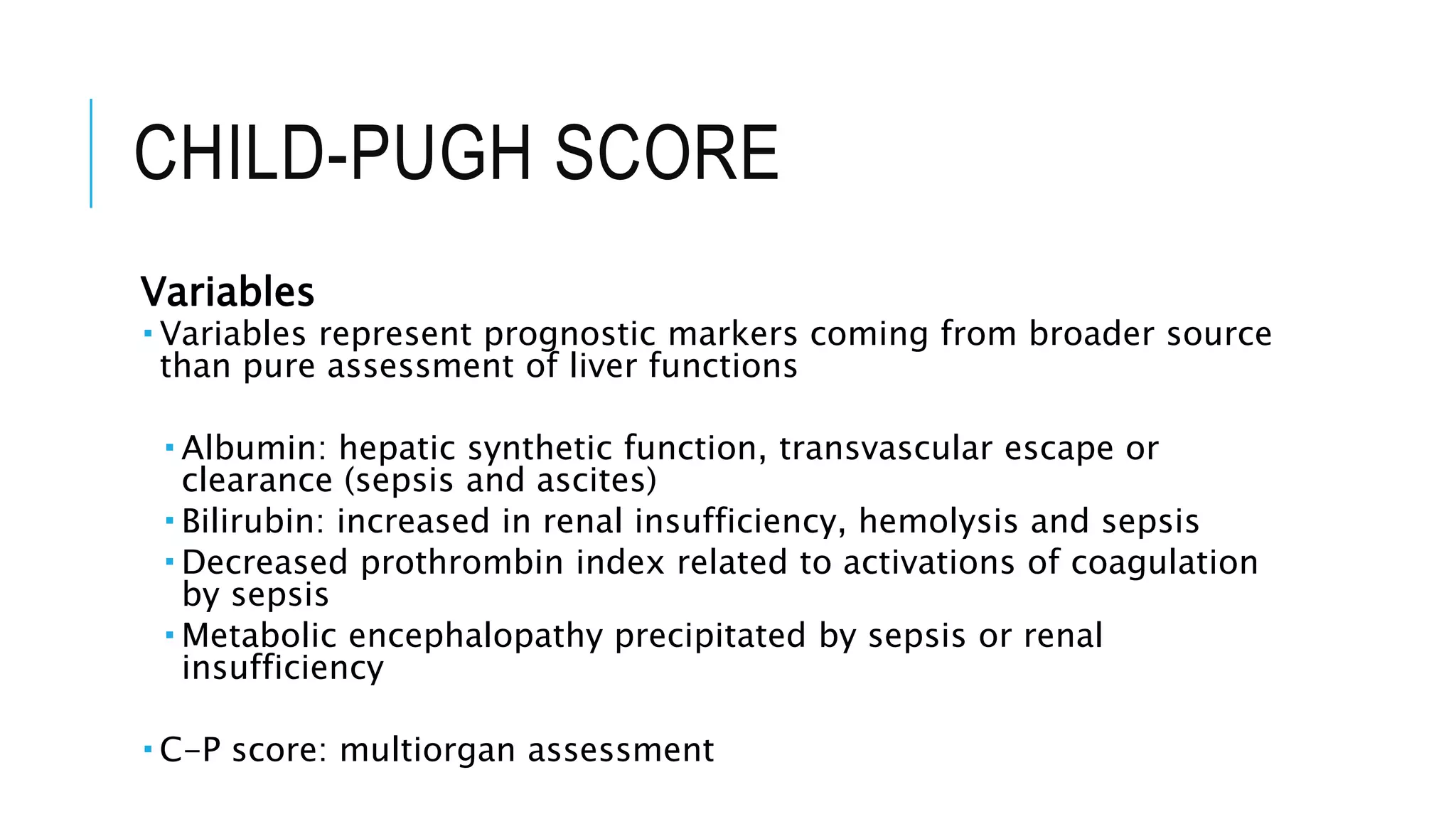 Scoring in liver disease | PPTX