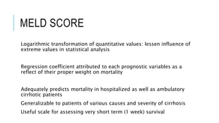 Scoring in liver disease | PPTX