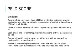 Scoring in liver disease | PPTX