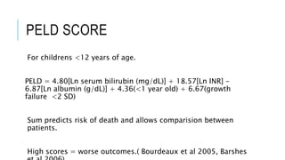 Scoring in liver disease | PPT