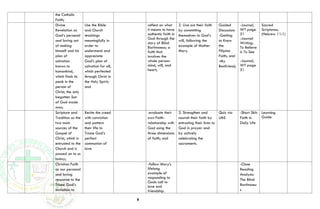 religion 7 for grade 7 pupils for all chatholics. | PDF