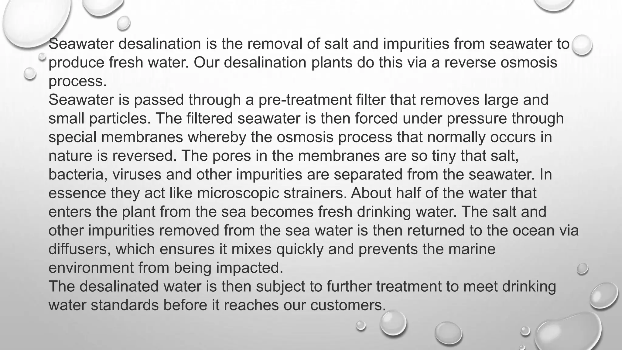 DESALINATION AND THERMAL DISTILLATION OF SEA WATER. | PPTX
