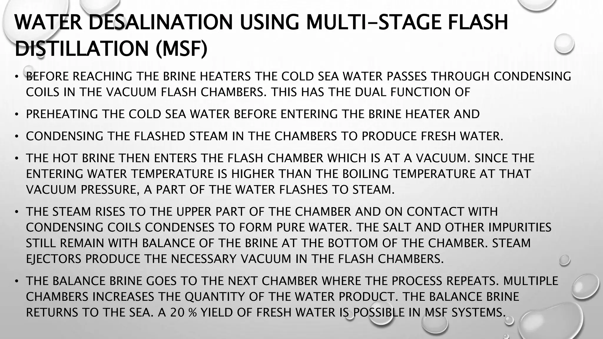 DESALINATION AND THERMAL DISTILLATION OF SEA WATER. | PPTX