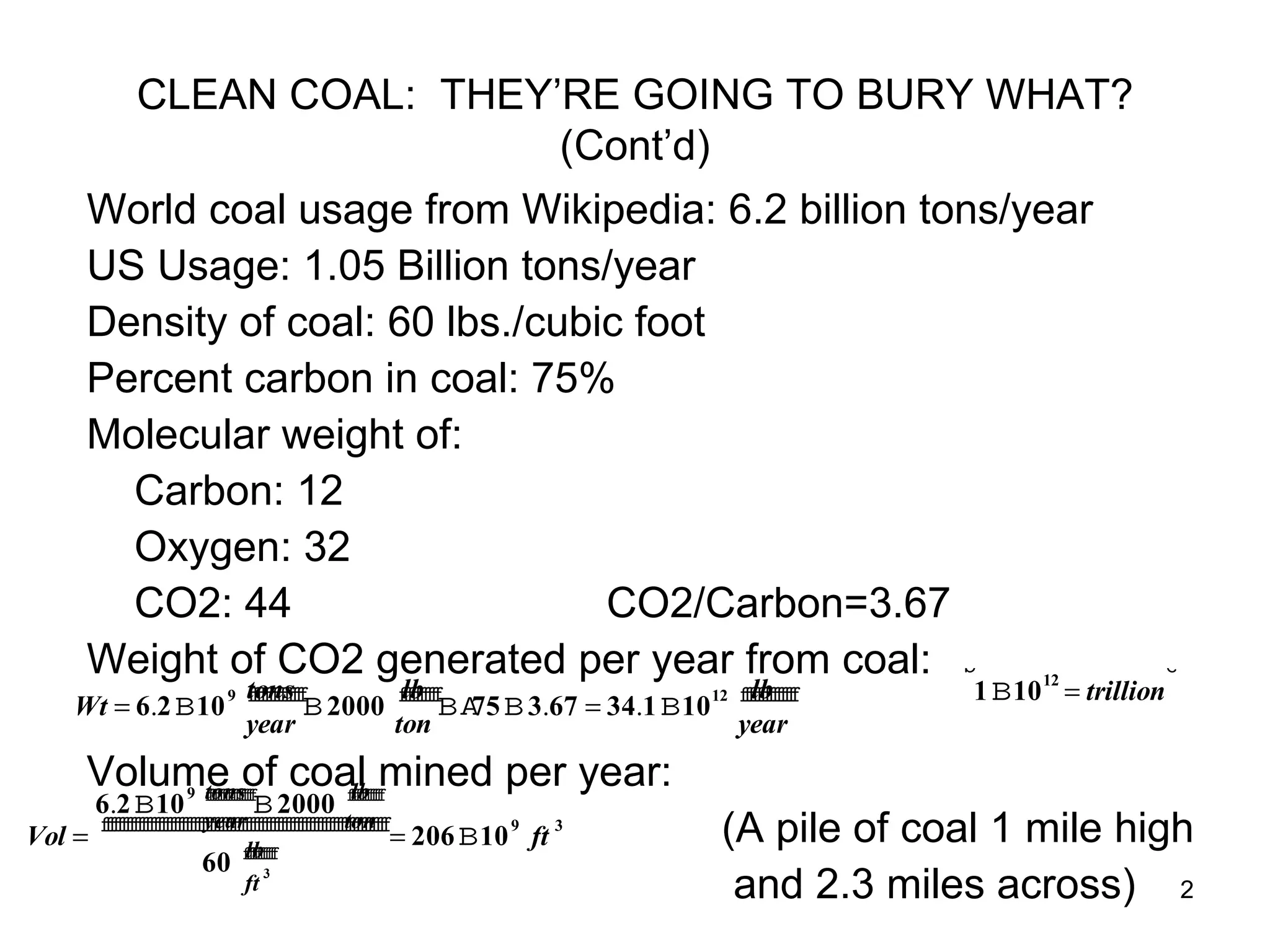 Clean Coal 1 | PPT
