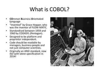 Being a better programmer: Writing Clean COBOL | PPTX