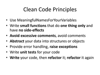 Being a better programmer: Writing Clean COBOL | PPTX