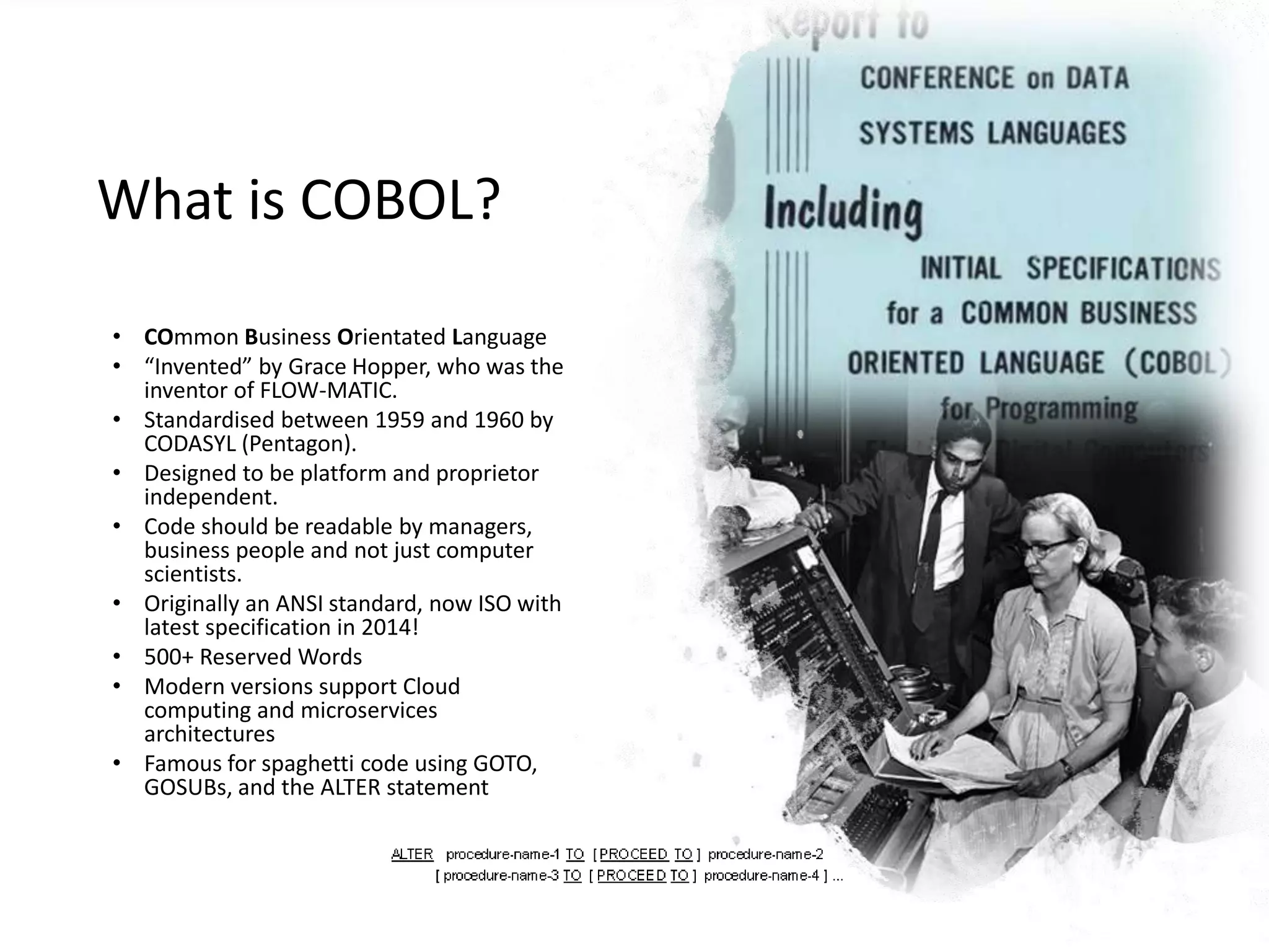 Clean COBOL Lightning Talk - Ox:Agile 2019 | PPT
