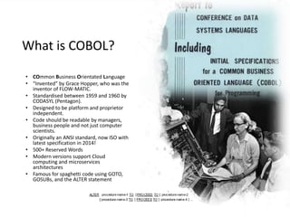 Clean COBOL Lightning Talk - Ox:Agile 2019 | PPT