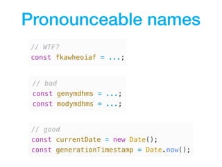 Concepts of Clean Code adapted for JavaScript - Tech'n'Drinks @myposter ...