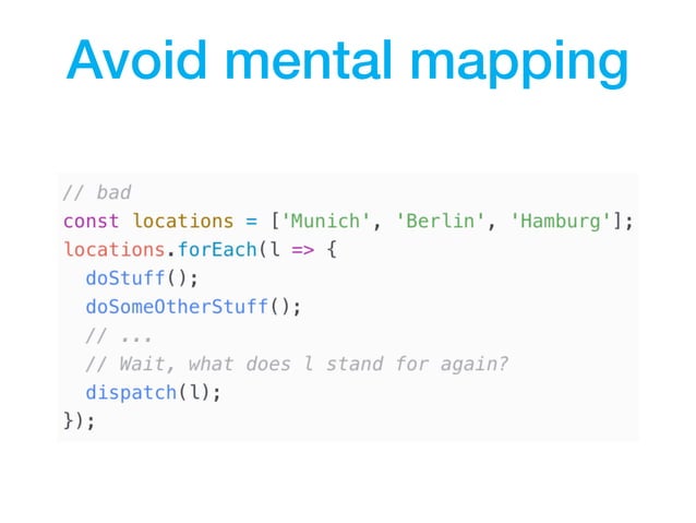 Concepts of Clean Code adapted for JavaScript - Tech'n'Drinks @myposter ...