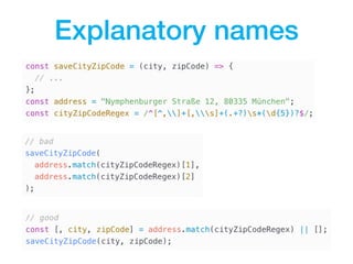 Concepts of Clean Code adapted for JavaScript - Tech'n'Drinks @myposter ...